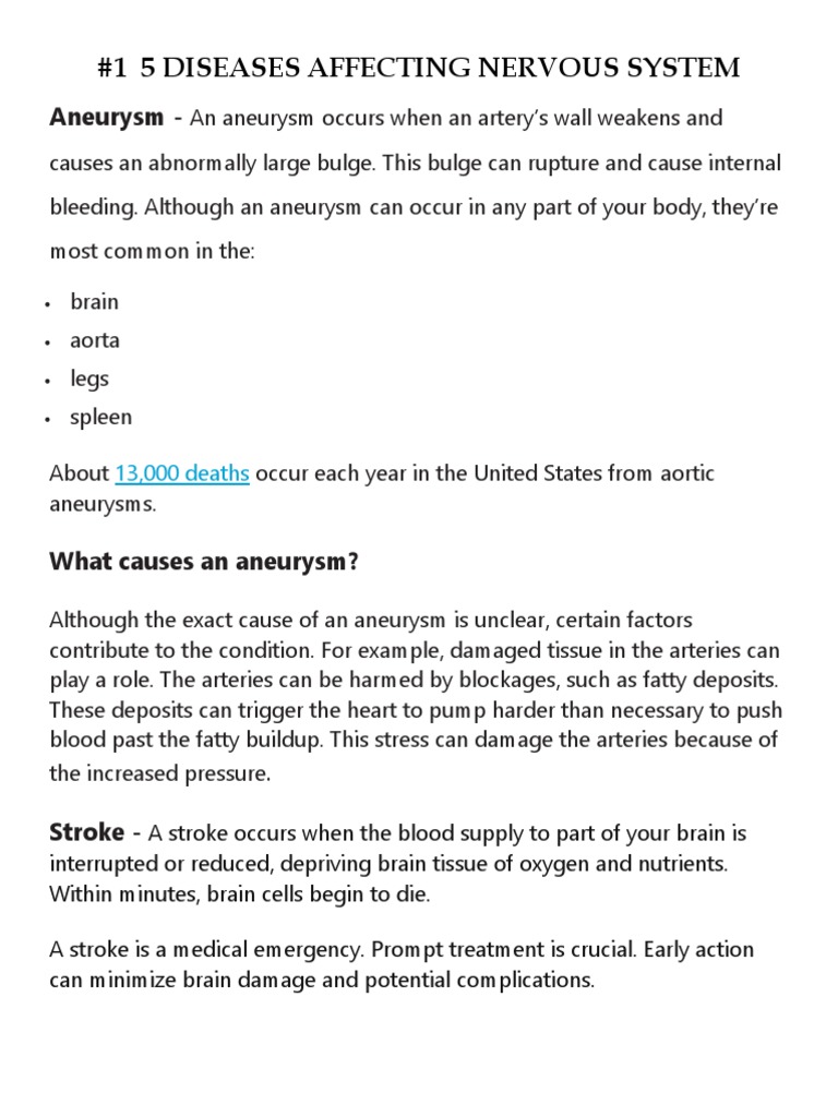 An Overview of Common Nervous System Disorders and How to Care for Your ...