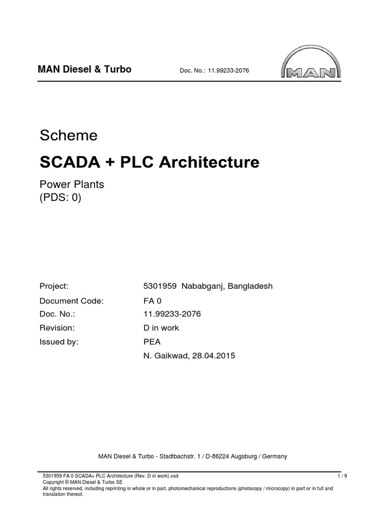 FA 0 SCADA+ PLC Architecture (Rev. D in Work) PDF | PDF | Electrical ...