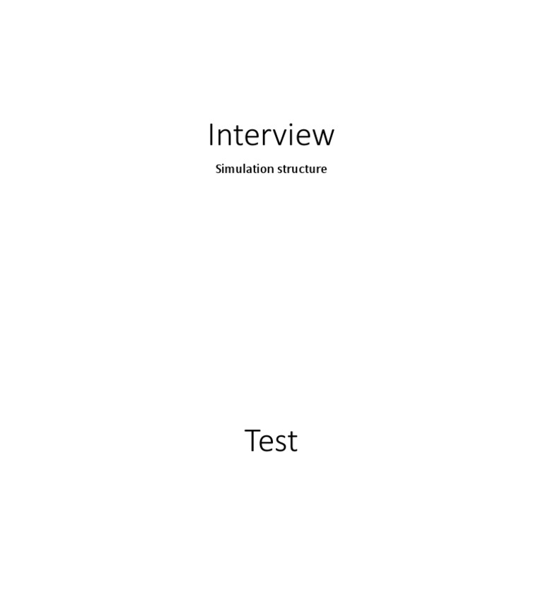 Interview Simulation | PDF