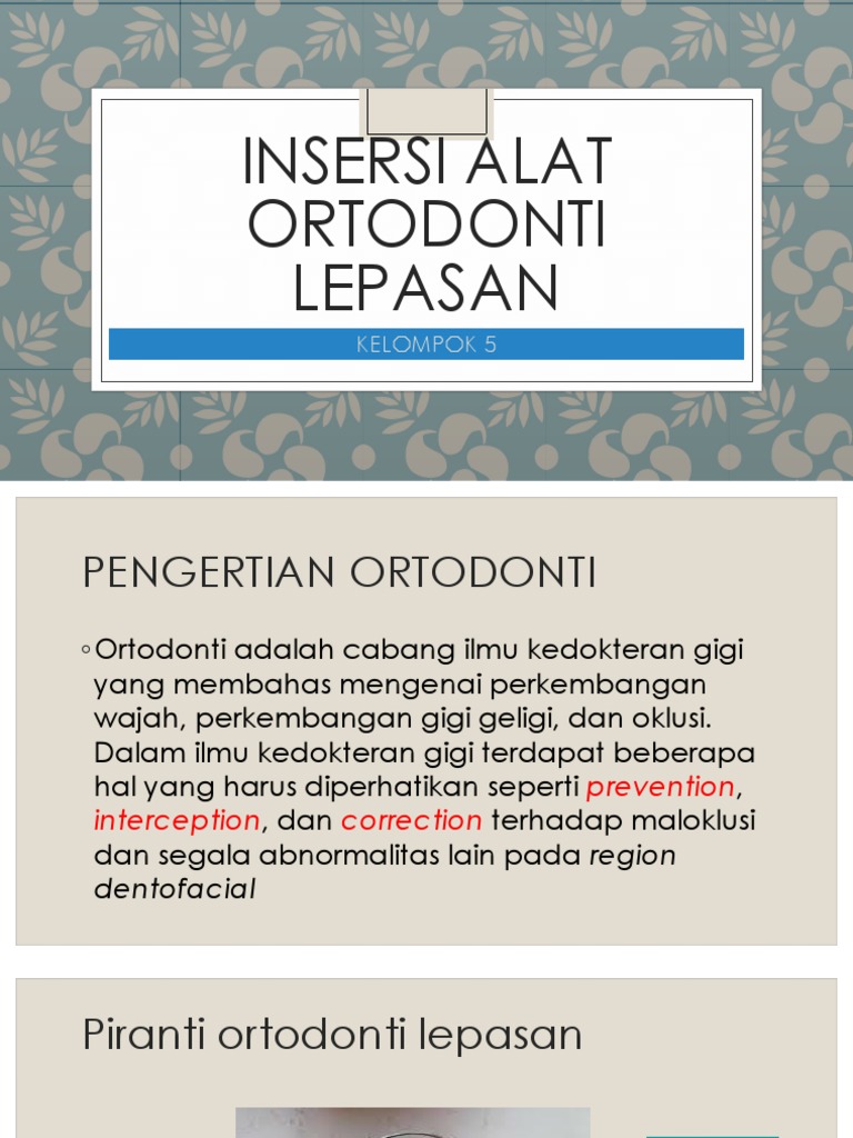 Insersi Alat Orto Lepasan KLPK 5 | PDF