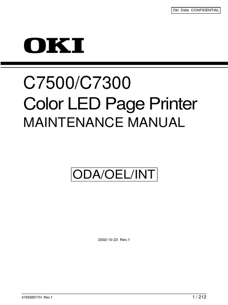 C7300-C7500 Service Manual PDF | PDF | Printer (Computing) | Media Technology