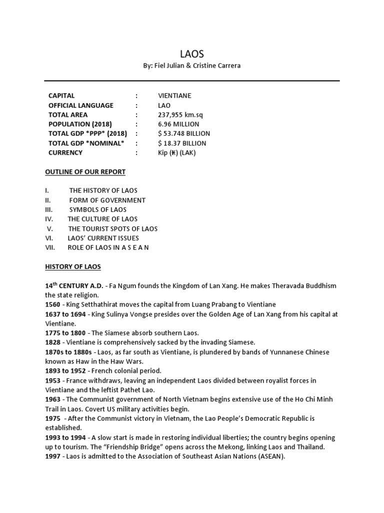 Written Laos | PDF | Laos | Southeast Asia