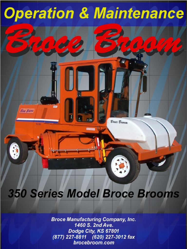 350 Series Broom Operators Manual PDF | Download Free PDF | Valve | Axle