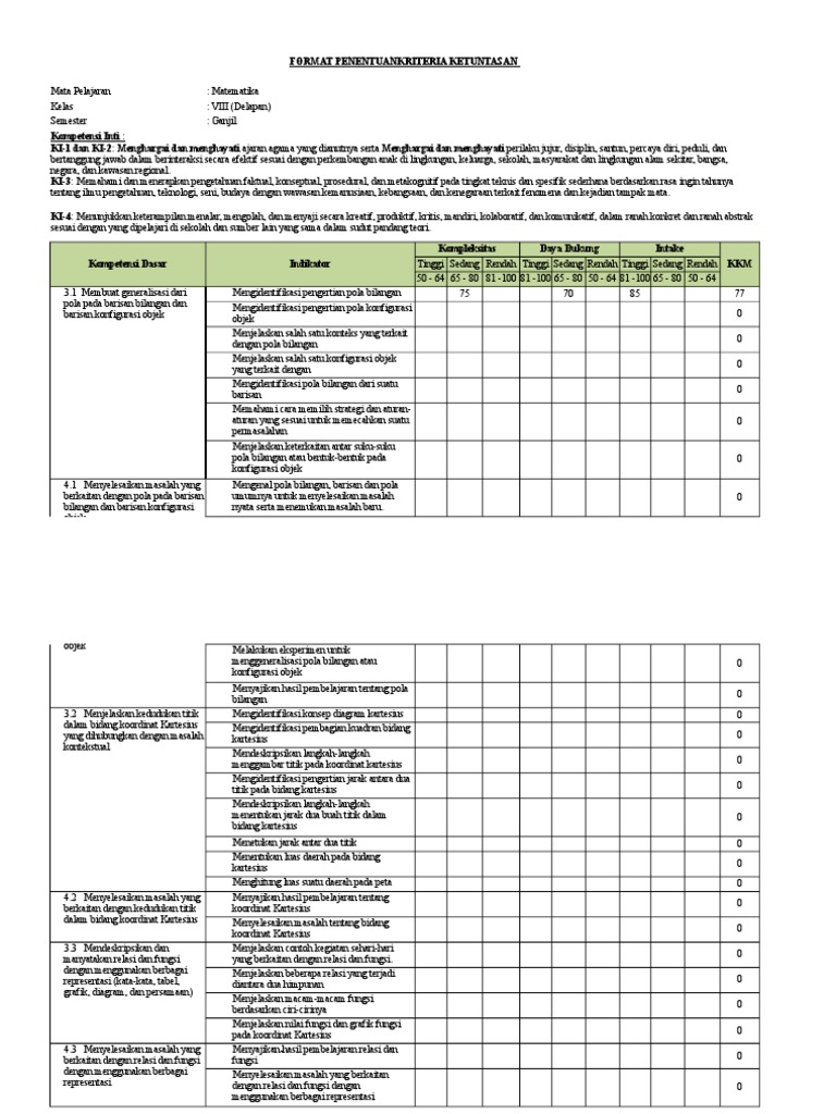 Format KKM Excel | PDF
