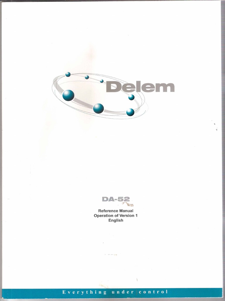 Manual Delem DA-52 PDF | PDF