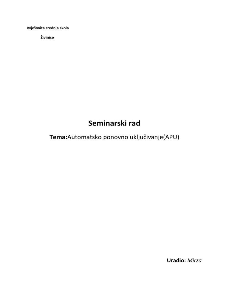 Seminarski Rad | PDF