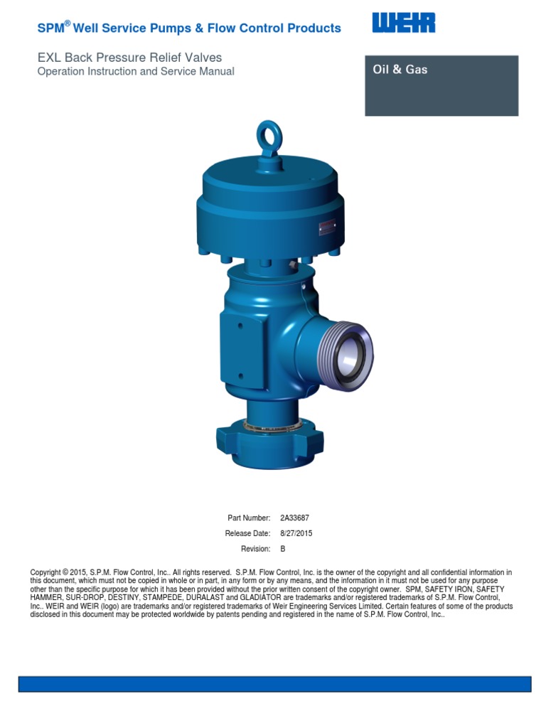 2a33687 Exl Back Pressure Relief Valve PDF | PDF | Valve | Pump