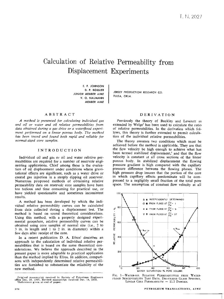 Calculate Relative Permeability Efficiently | PDF | Permeability (Earth ...