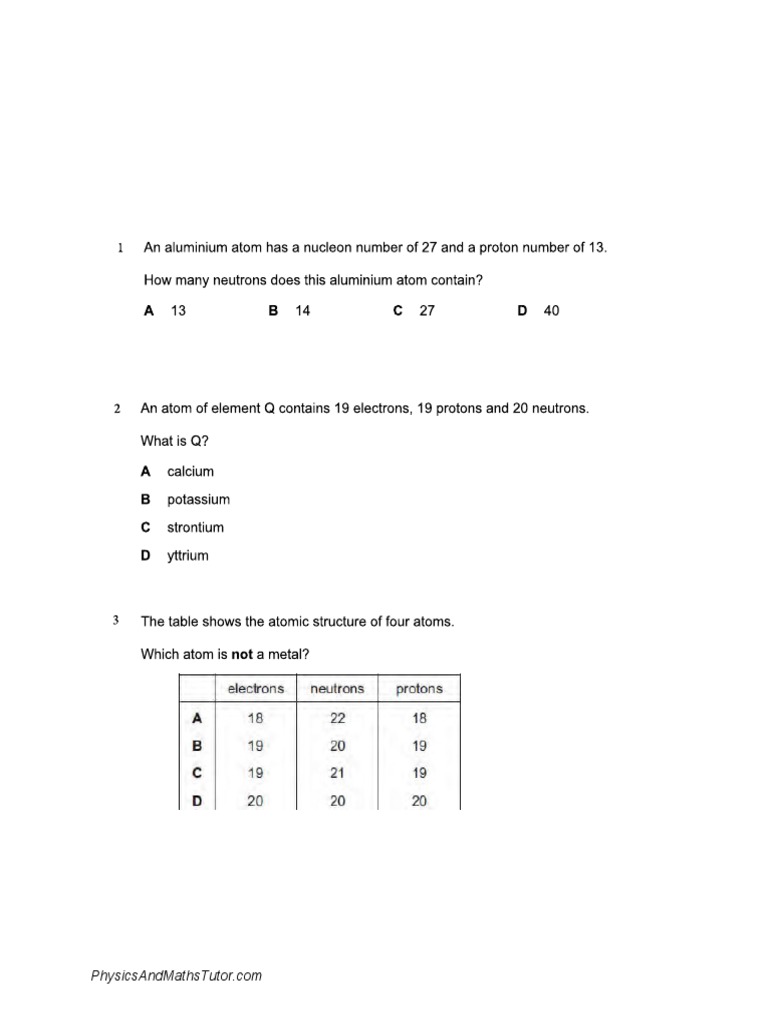 Atoms and Molecules | PDF
