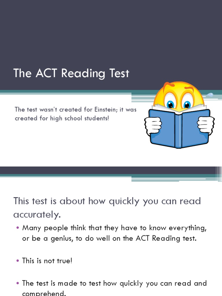 ACT Reading Test Strategies and Tips | PDF | Question | Act (Test)