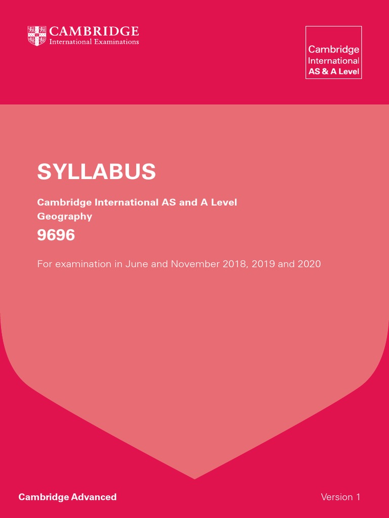 Cambridge Syllabus | PDF | Gce Advanced Level (United Kingdom) | River