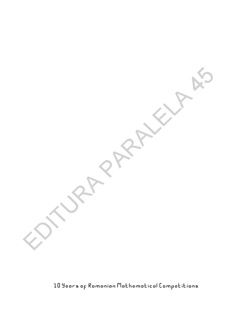 Pages From 10 Years of Romanian Mathematical Competitions - 2720 9 PDF ...