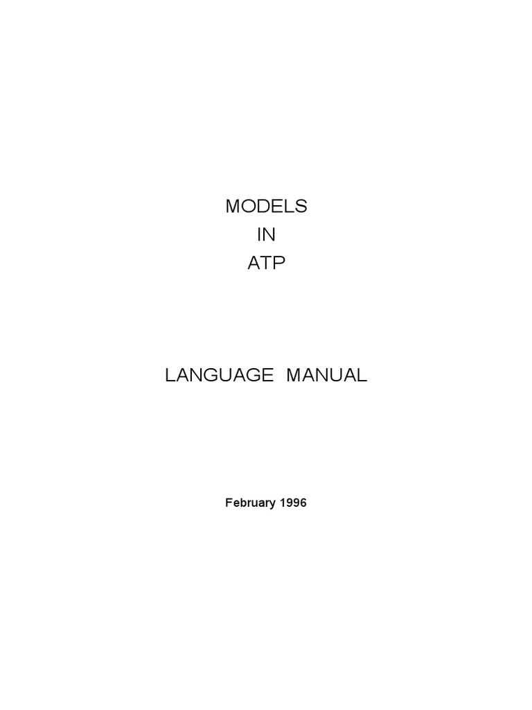 Models Rule Book Atp | PDF | Subroutine | Laplace Transform