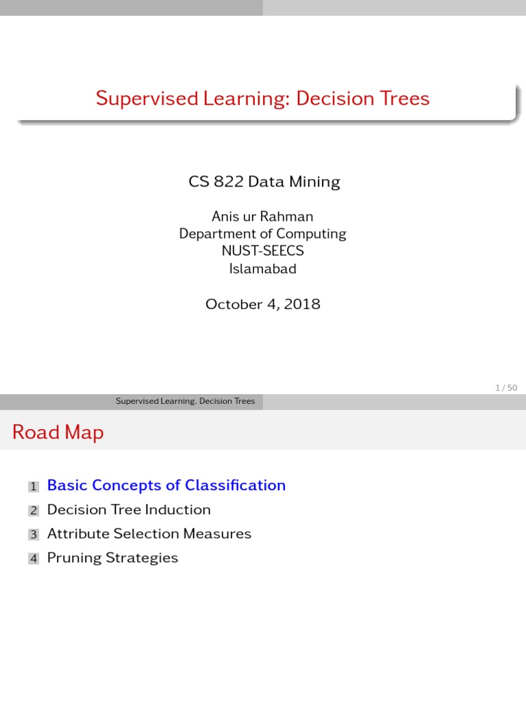 Lesson 3.1 - Supervised Learning Decision Trees | PDF | Statistical ...