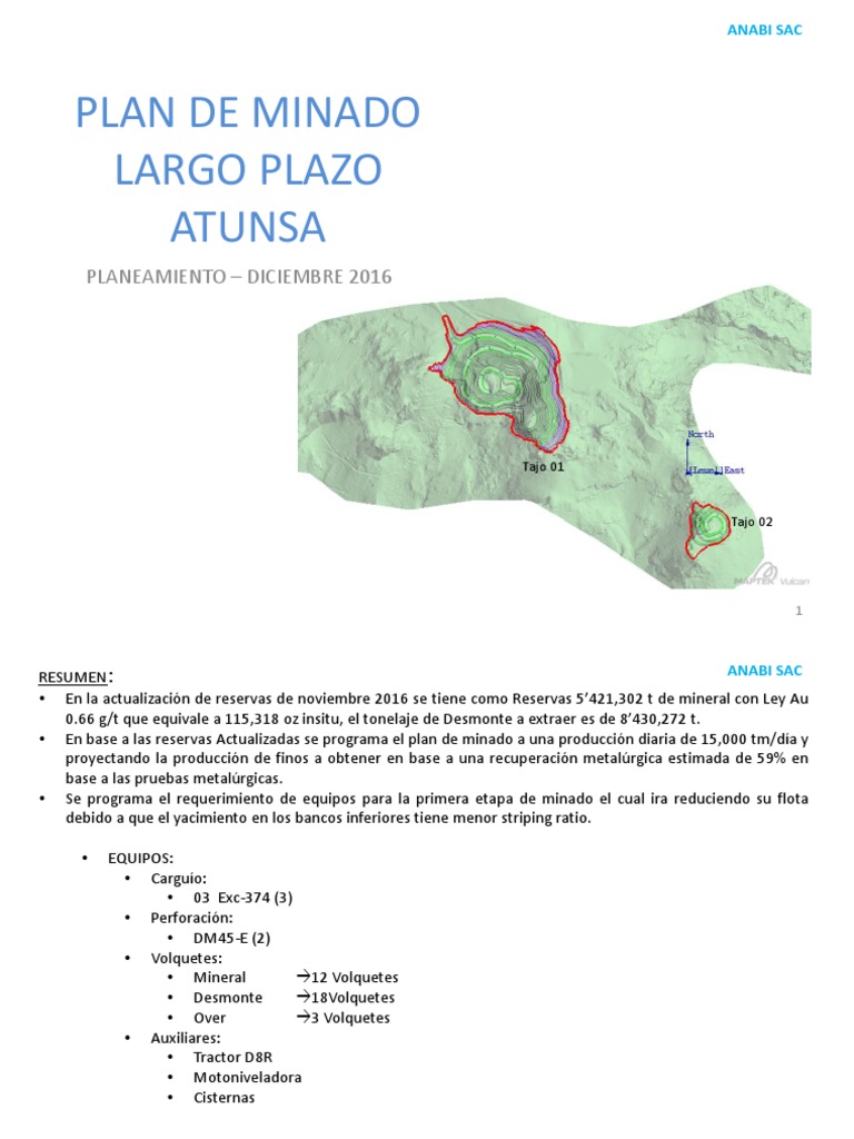 Plan Minado ATUNSA 2016-2017 | PDF | Naturaleza