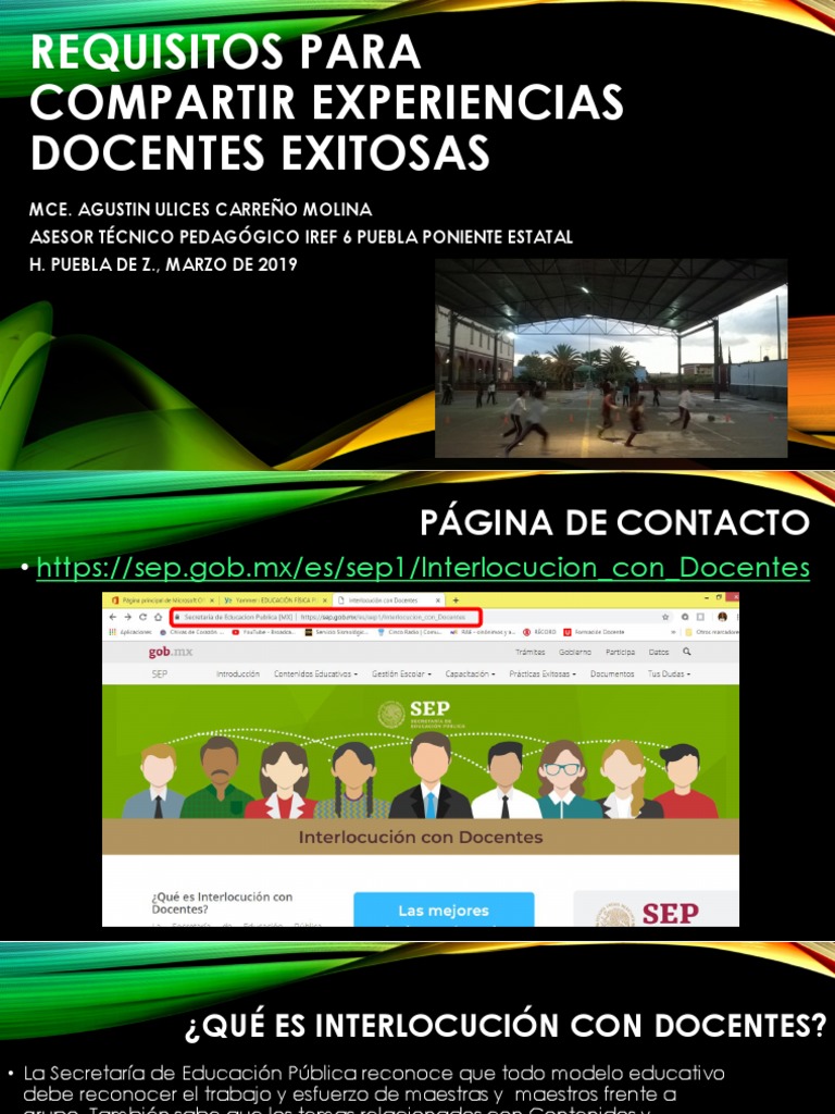 Requisitos para Compartir Experiencias Docentes Exitosas | PDF ...