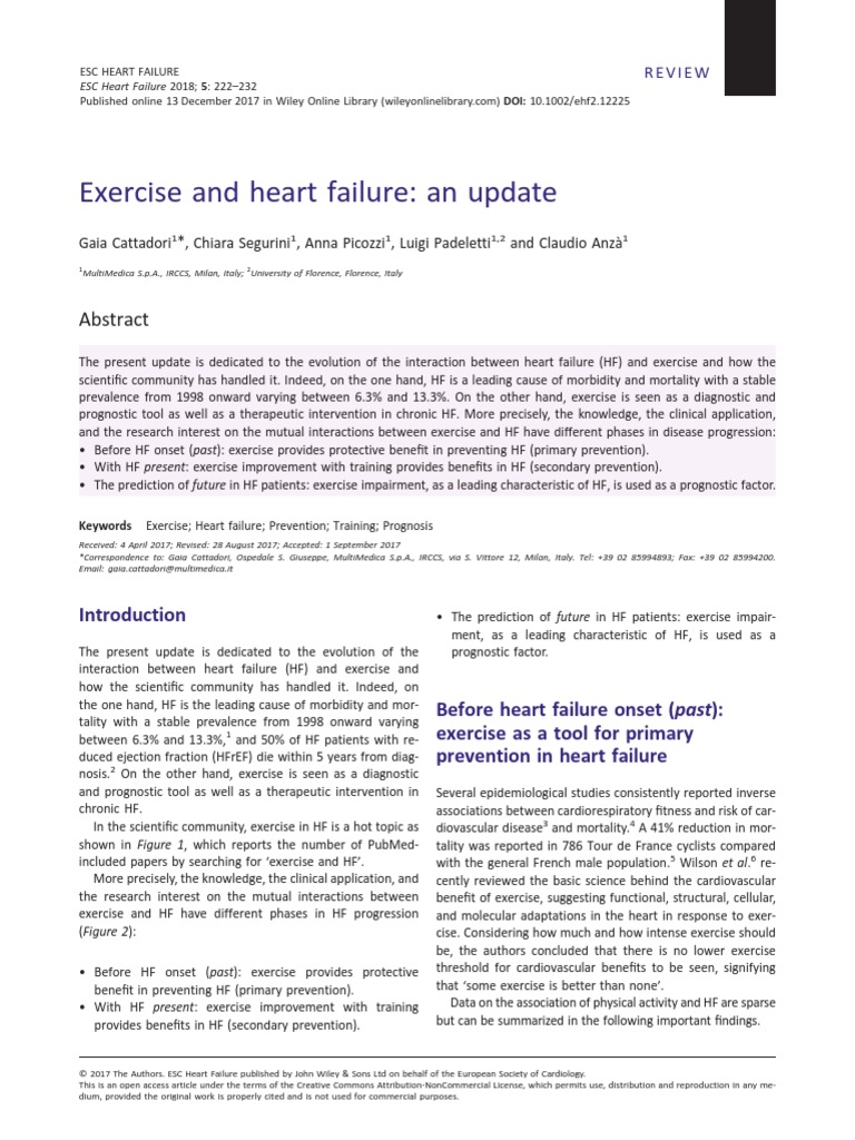 CHF Exercise Jurnal | PDF | Heart Failure | Myocardial Infarction