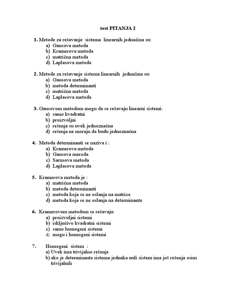 Matrice I Determinante U Matematici | PDF