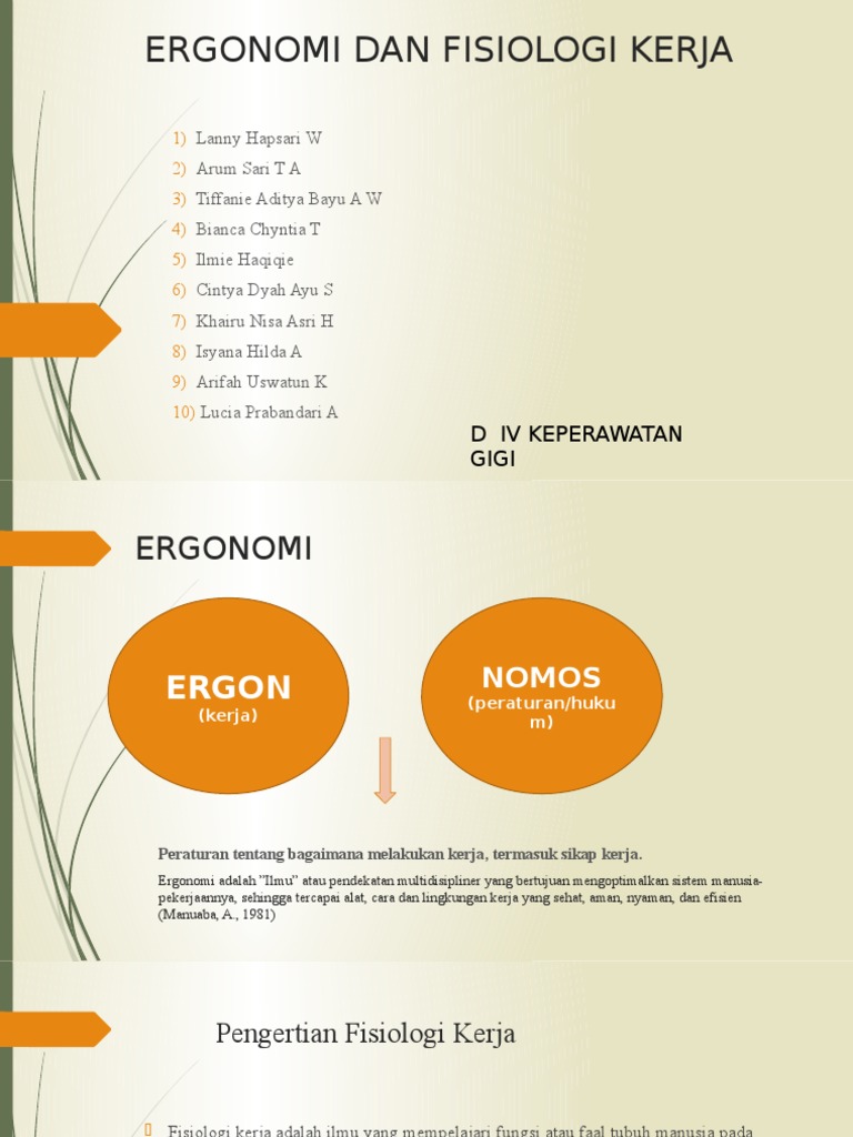 Ergonomi Dan Fisiologi Kerja | PDF