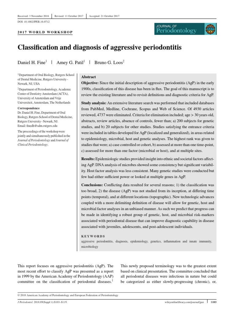 Fine Et Al-2018-Journal of Periodontology PDF | PDF | Interleukin 6 ...