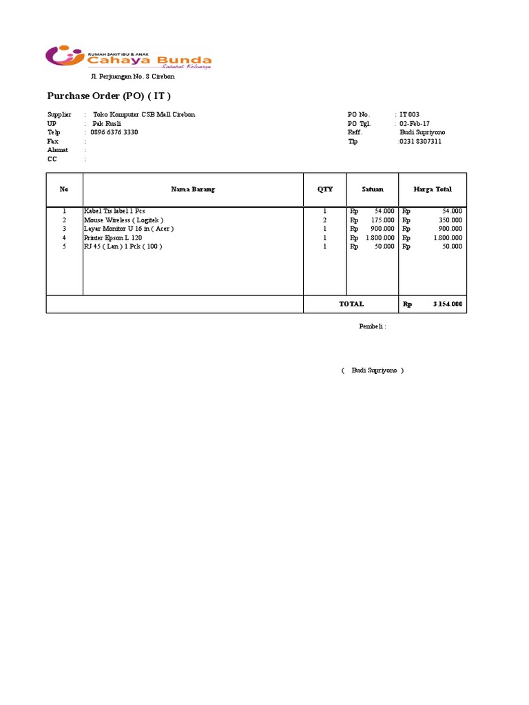 Surat Po 003 PDF | PDF