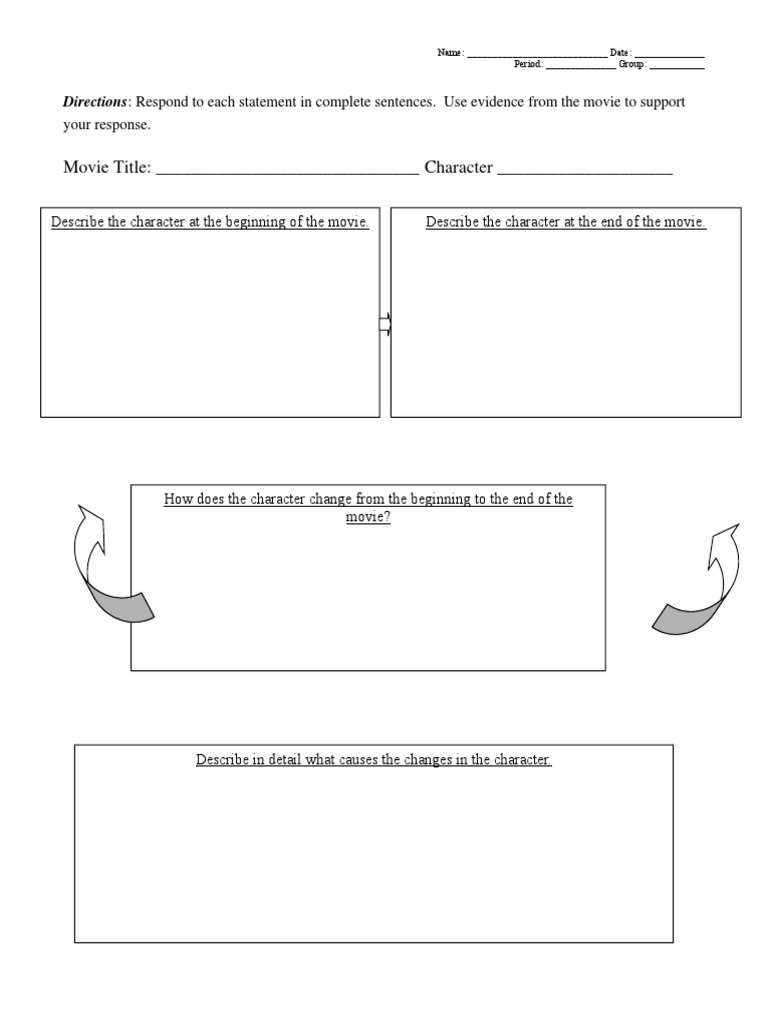 Movie Character Analysis Worksheet | Download Free PDF | Psychology ...