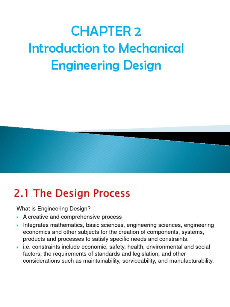 An Overview of the Mechanical Engineering Design Process | PDF ...