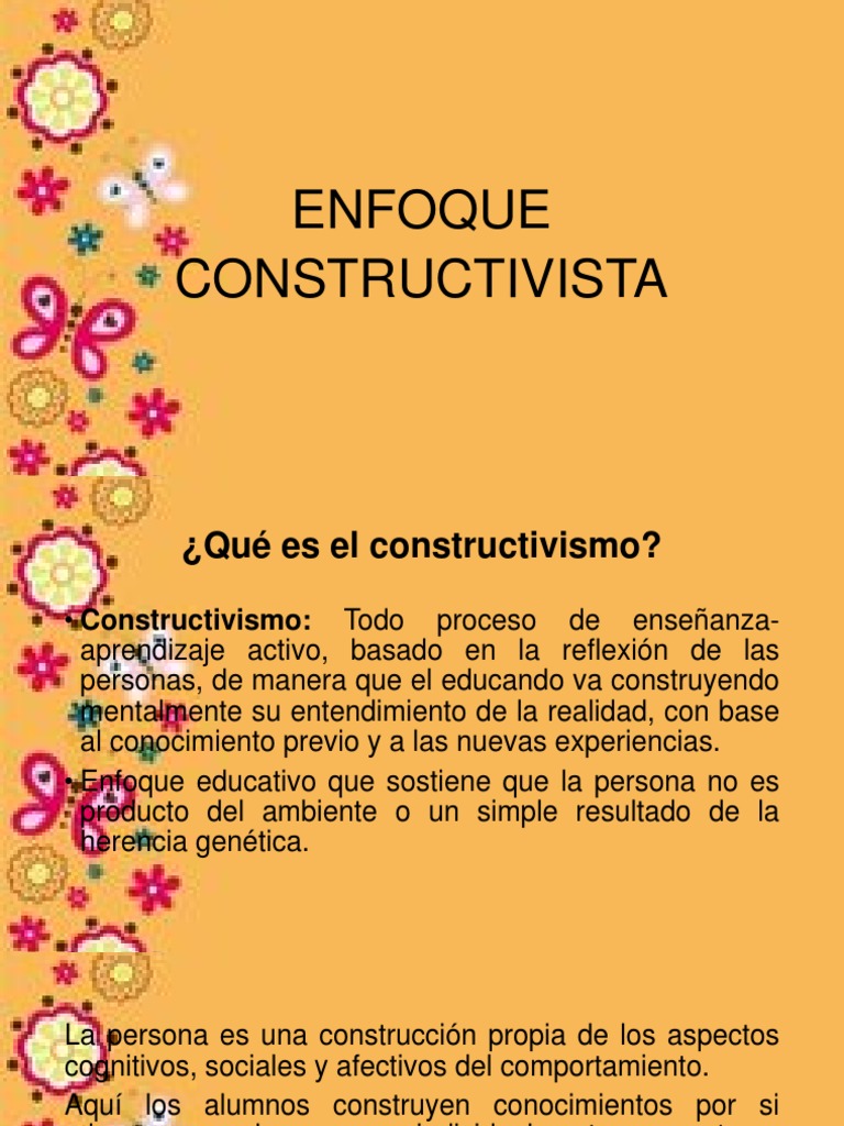 Enfoque Constructivista Pdf | Aprendizaje Constructivista – XAXO