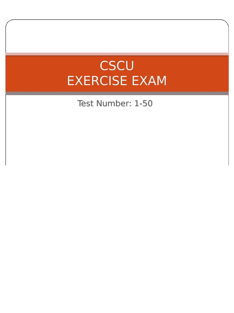 Cscu Exercise Exam PDF | PDF | Secure Communication | Computer Networking