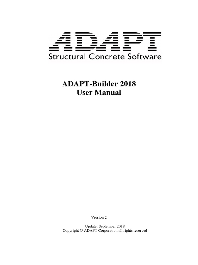 ADAPT-Builder 2018 User Manual PDF | PDF | Beam (Structure) | Civil Engineering