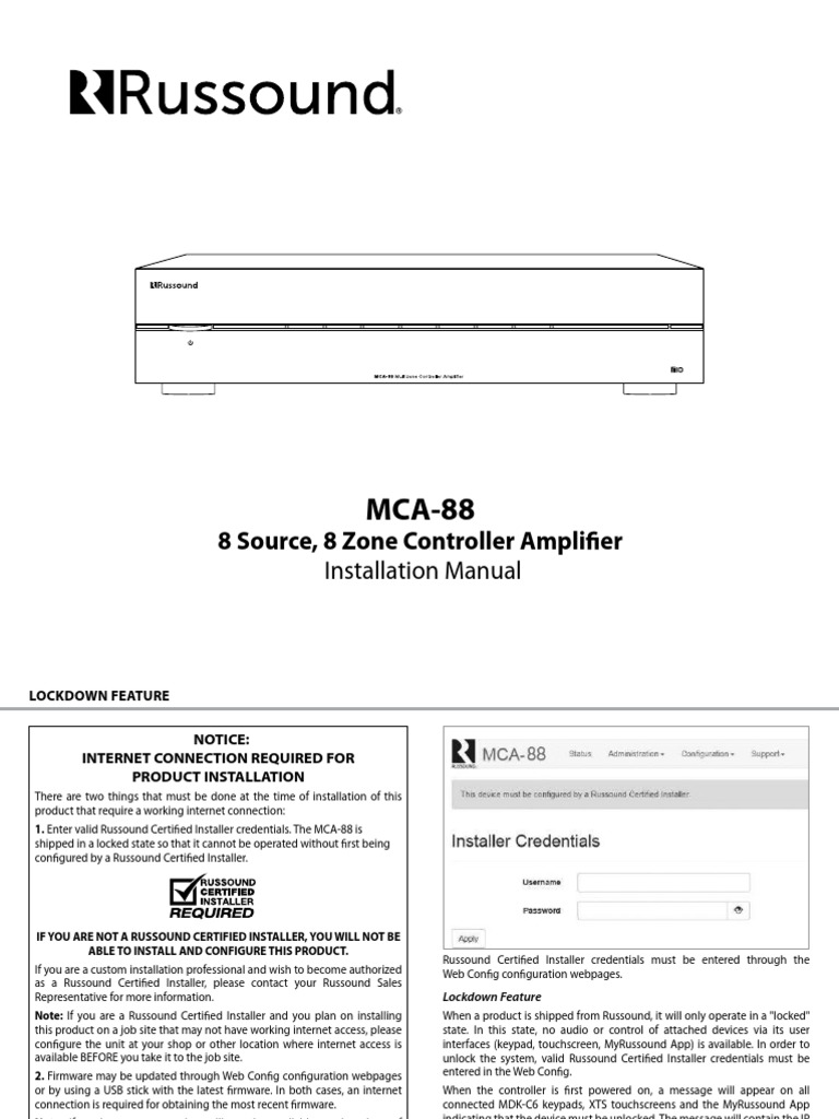 MCA 88 Manual | PDF | Electrical Connector | Amplifier