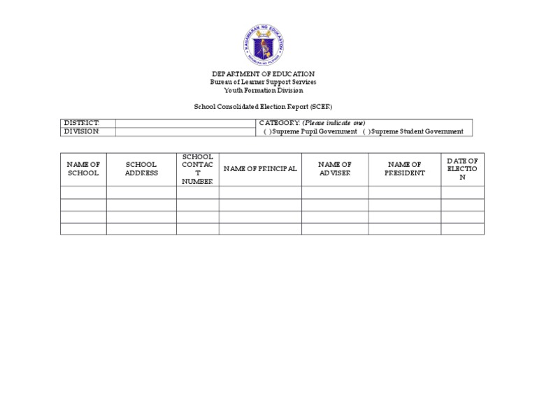 School Election Report Form | PDF