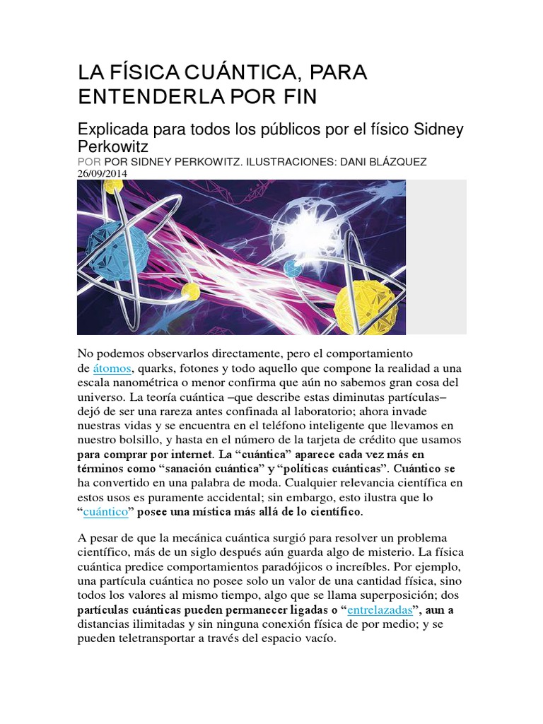 La Física Cuántica | PDF | Átomos | Electrón