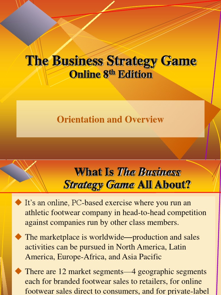 The Business Strategy Game: Online 8 Edition | Quiz | Strategic Management