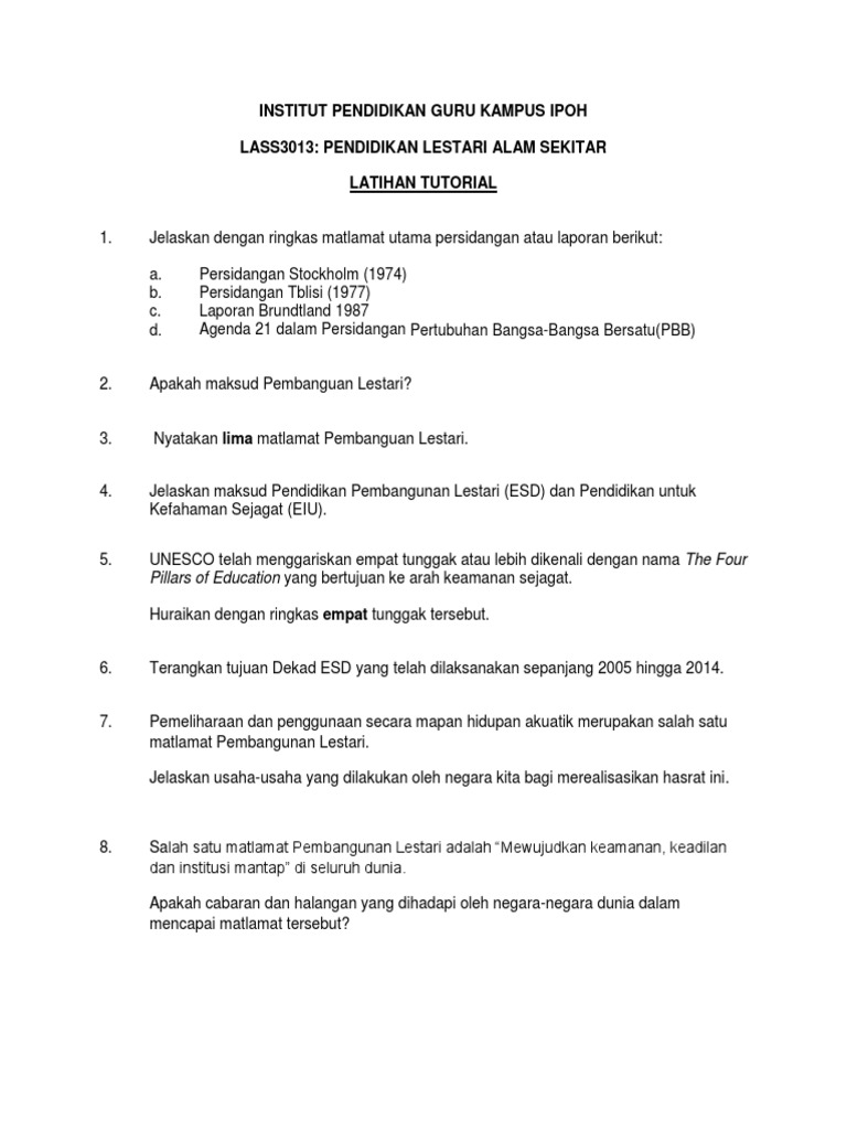 Latihan Tutorial Lass3013 | PDF