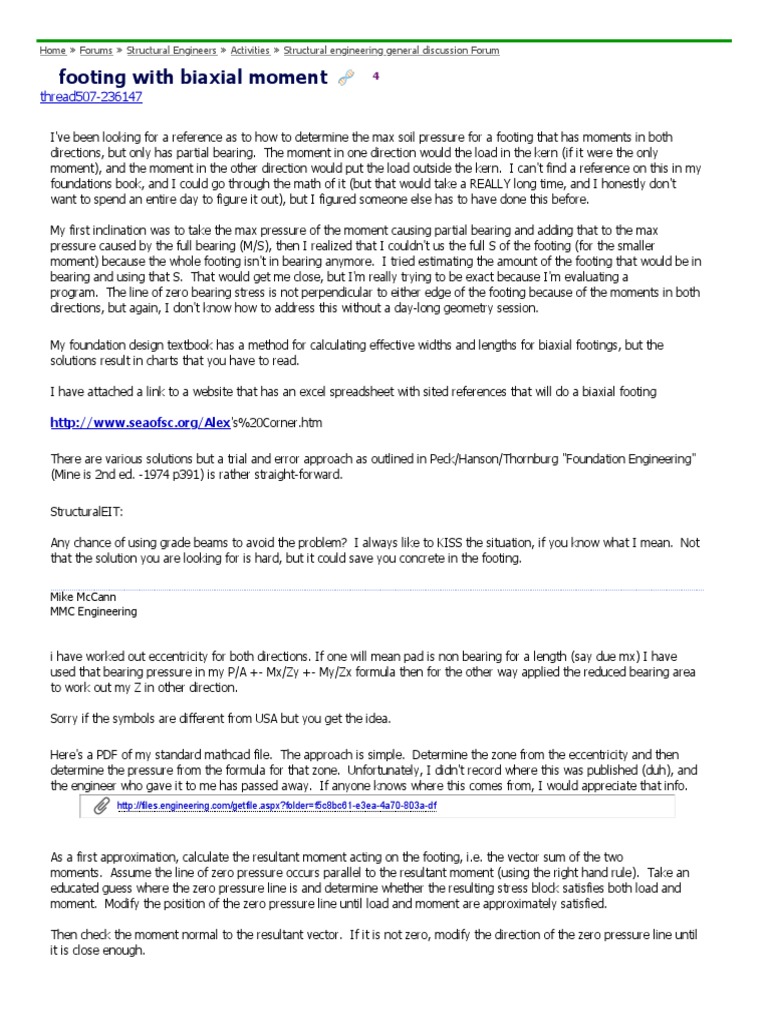 Footing With Biaxial Moment | PDF | Pressure | Stress (Mechanics)