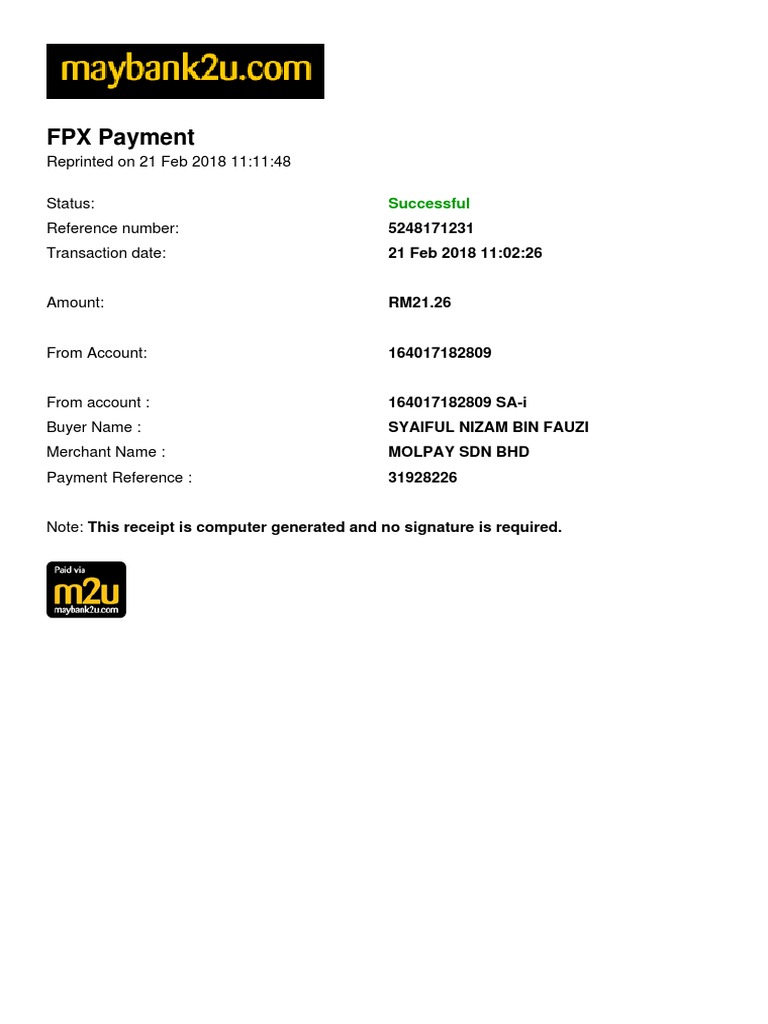 FPX Payment: Successful | PDF