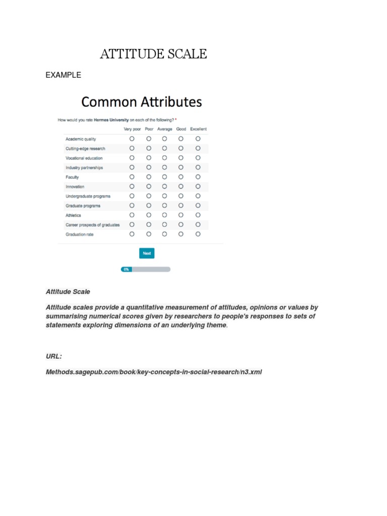 Attitude Scale | PDF