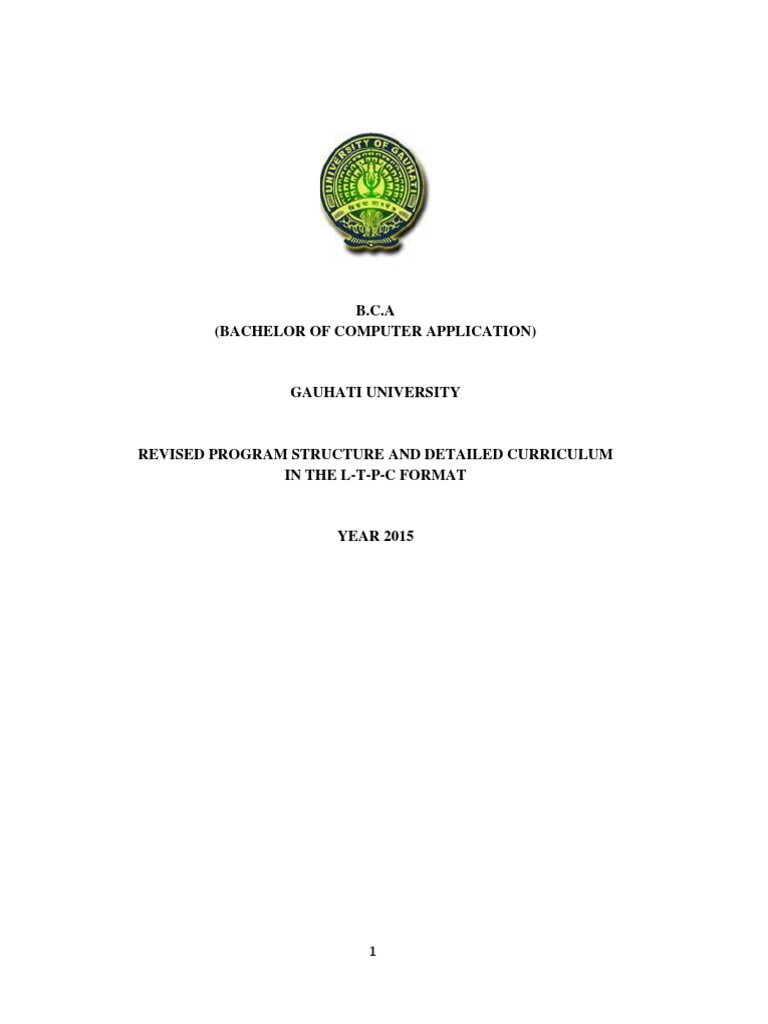 BCA Syllabus 2015 - Gauhati University | PDF | Matrix (Mathematics ...