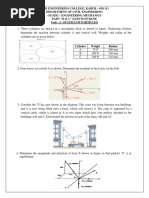 Statics-Final Exam Questions-2nd Sem 15-16 | PDF | Truss | Engineering