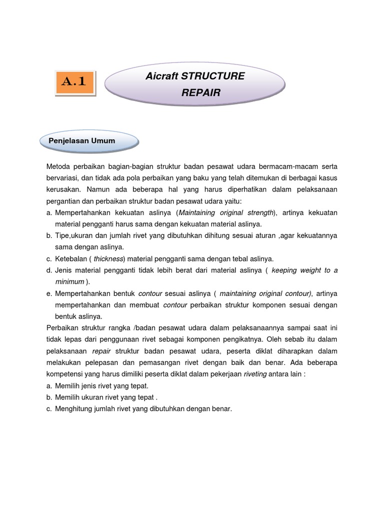 Perbaikan Struktur Pesawat Udara | PDF