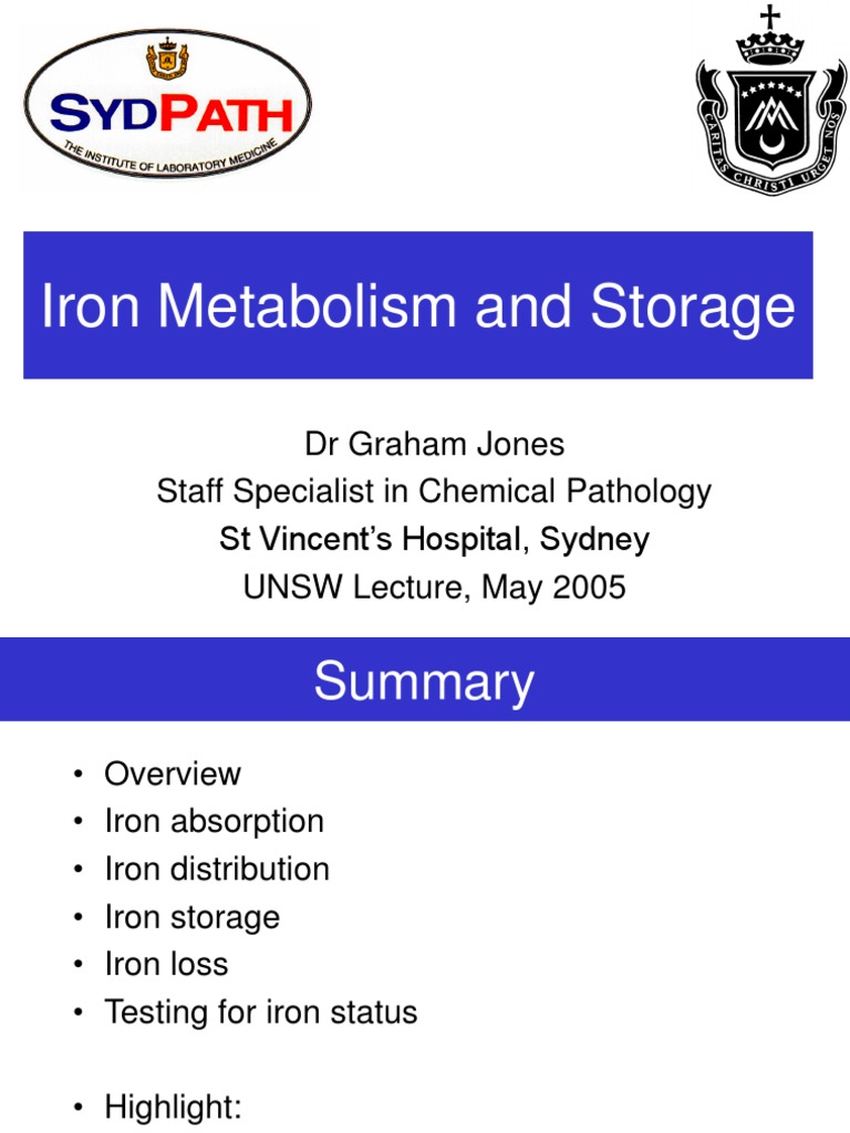 Iron Metabolism for Clinicians | PDF | Iron | Biochemistry