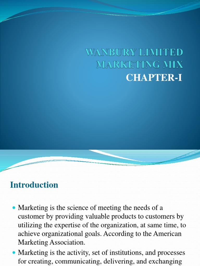 Wanbury Limited | PDF | Marketing | Market (Economics)