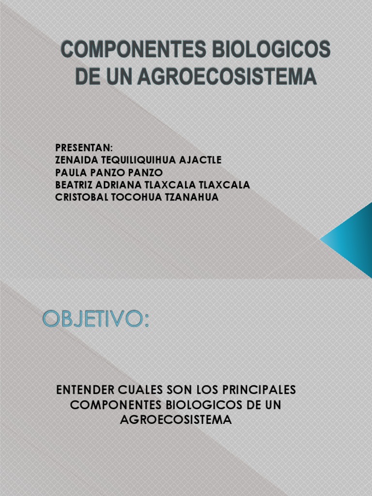 Componentes Biologicos de Un Agroecosistema | PDF | Ciencia y ...
