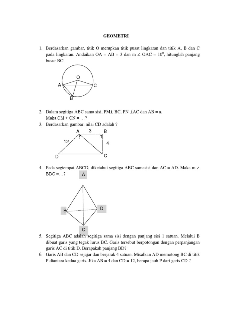 Soal Latihan Geometri | PDF