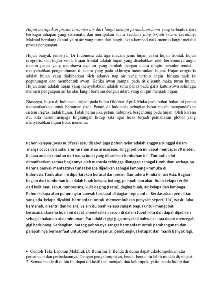 Contoh Teks Observasi | PDF | Griya & Taman | Kesehatan Holistik