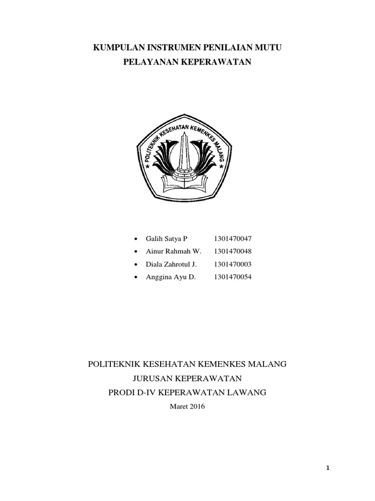 Instrumen Penilaian Mutu Keperawatan | PDF
