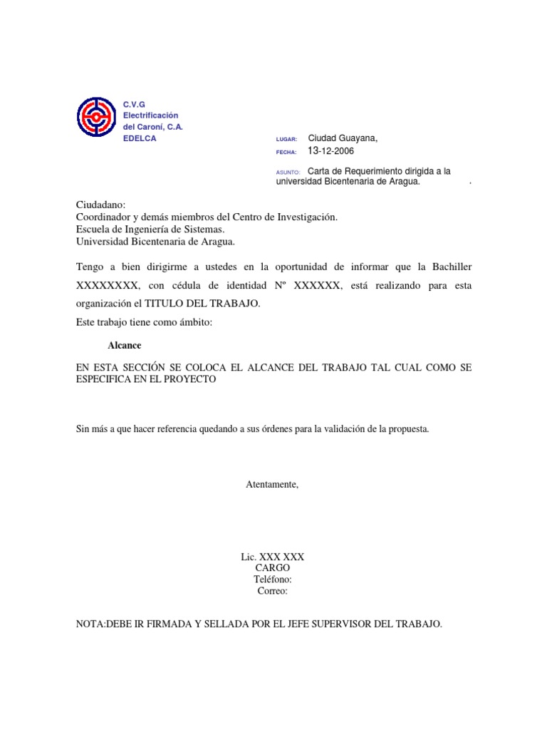 Respuesta A Un Requerimiento