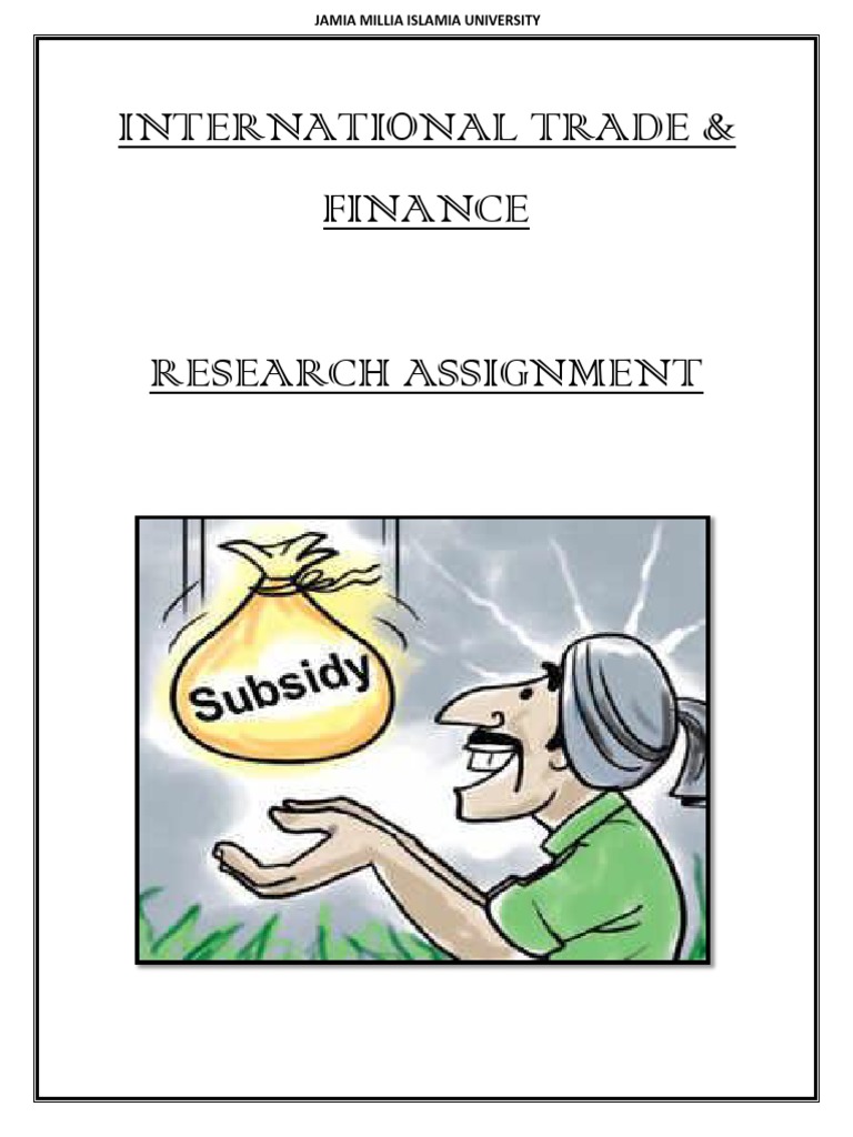International Trade & Finance | PDF | World Trade Organization | Subsidy