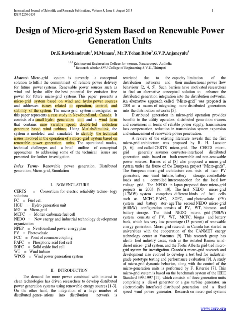 Microgrid Design Guide | PDF | Wind Power | Electrical Grid